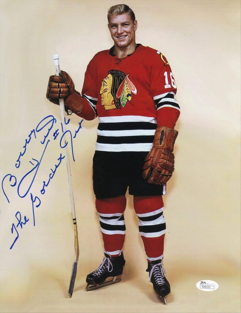 Bobby Hull Autographed Chicago Blackhawks 11×14 Photo – House of Hockey