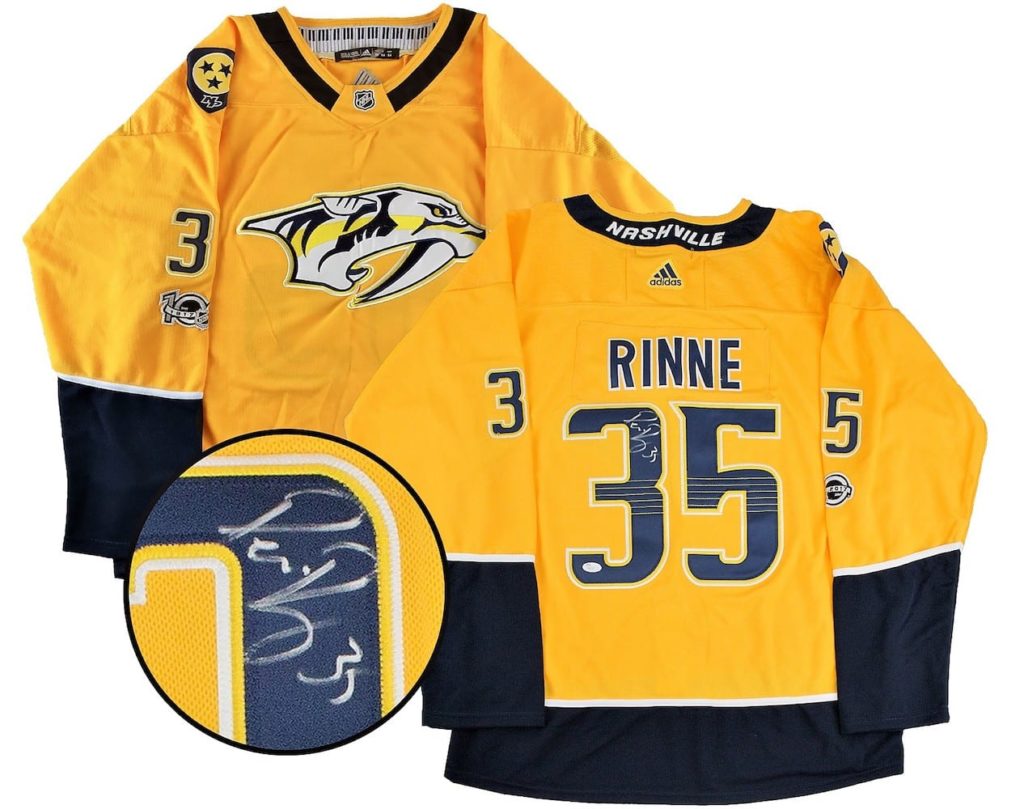 Pekka Rinne Autographed Nashville Predators Jersey – House of Hockey