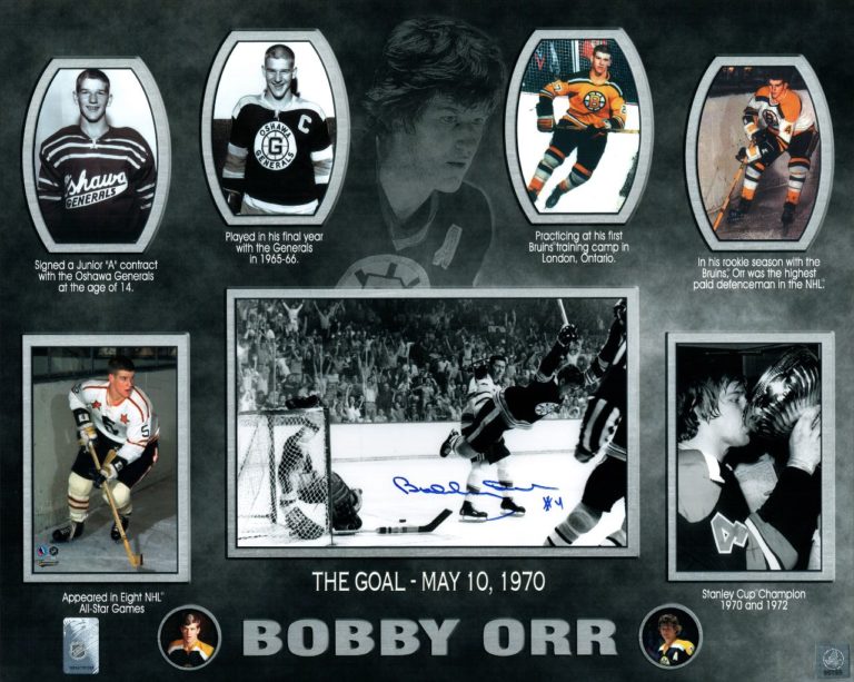 Bobby Orr Autographed “Career Highlights” 16×20 Photo Collage – House ...