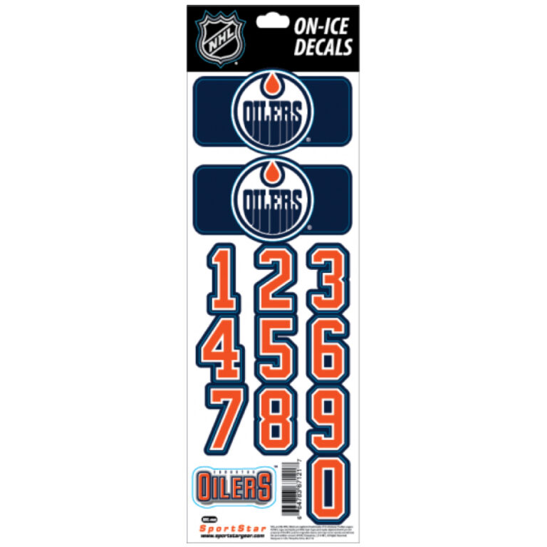 EDMONTON OILERS NAVY BLUE HELMET DECAL SET – House of Hockey